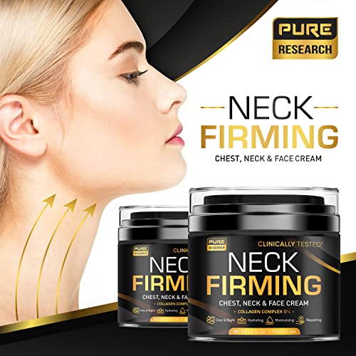 Neck Firming Cream - Anti Wrinkle Cream – Use on Saggy or Turkey Neck, Tightener - Collagen & Retinol Skin Tightening Cream - Anti Aging Moisturizer for Neck & Décolleté