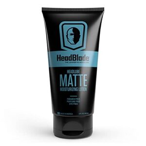 headblade headlube matte moisturizer lotion for men (5 oz) – leaves head smooth and grease-free