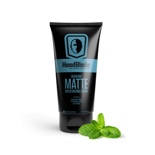 HeadBlade HeadLube Matte Moisturizer Lotion for Men (5 oz) - Leaves Head Smooth and Grease-Free