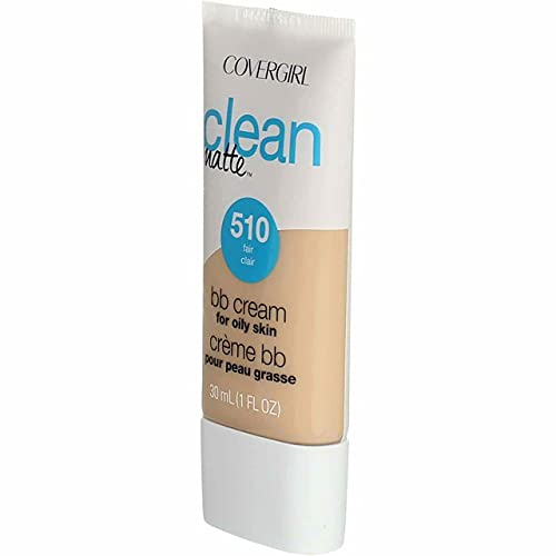 COVERGIRL Clean Matte BB Cream For Oily Skin, Fair 510, (Packaging May Vary) Water-Based Oil-Free Matte Finish BB Cream, 1 Fl Oz (1 Count)