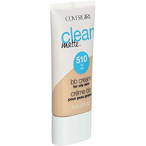 COVERGIRL Clean Matte BB Cream For Oily Skin, Fair 510, (Packaging May Vary) Water-Based Oil-Free Matte Finish BB Cream, 1 Fl Oz (1 Count)