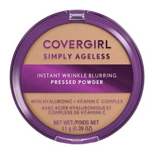 covergirl simply ageless instant wrinkle blurring pressed powder, buff beige, 0.39 oz.