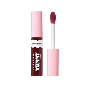 covergirl clean fresh yummy gloss – lip gloss, sheer, natural scents, vegan formula – acai you later