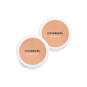 covergirl trublend pressed blendable powder, translucent medium, 0.39 oz, pack of 2 (packaging may vary)