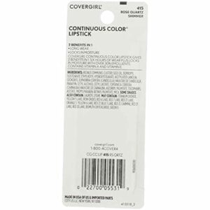 COVERGIRL Continuous Color Lipstick Rose Quartz 415, .13 oz (packaging may vary)