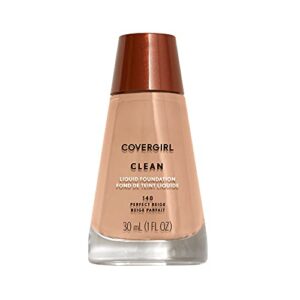 covergirl clean liquid foundation, perfect beige 148, pack of 1