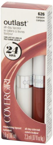 CoverGirl Outlast All Day Two Step Lipcolor, Canyon 626, 0.13 Ounce