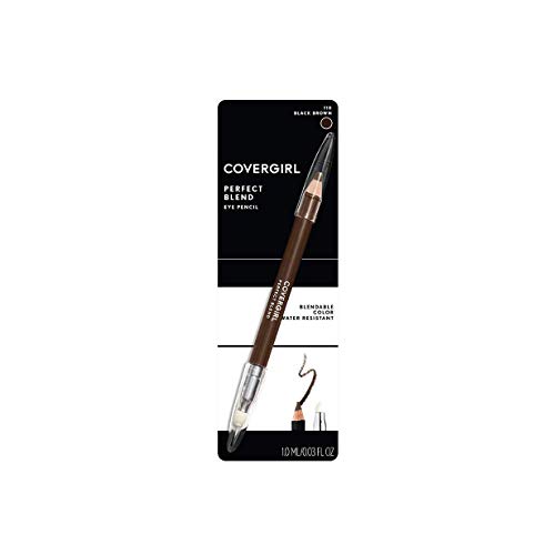 COVERGIRL Perfect Blend Eyeliner Pencil, 110 Black Brown, 0.03 Fl Oz, 2 Count