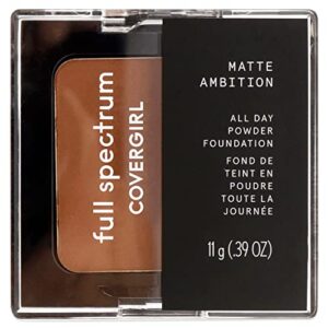 covergirl matte ambition, all day powder foundation, deep cool 3, 0.38 ounce