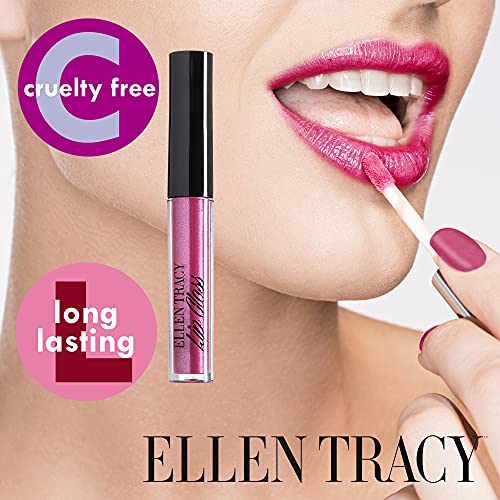 Enchante Ellen Tracy 10 Pc Lip Gloss Collection, Shimmery Lip Glosses for Women and Girls, Long Lasting Lip Gloss Set with Rich Varied Colors, Great Holiday and Birthday Gift