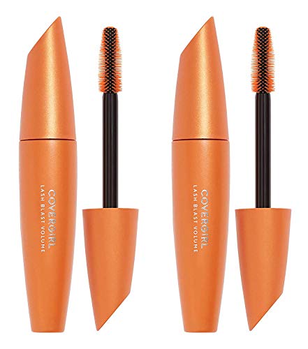 Covergirl Lash Blast Volume Waterproof Mascara, Volumizing Mascara, Black, Pack of 2