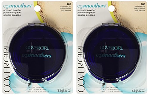 CoverGirl Smoothers Pressed Powder Foundation Translucent, Fair(N) 705, 0.32-Ounce Packages (Pack of 2)