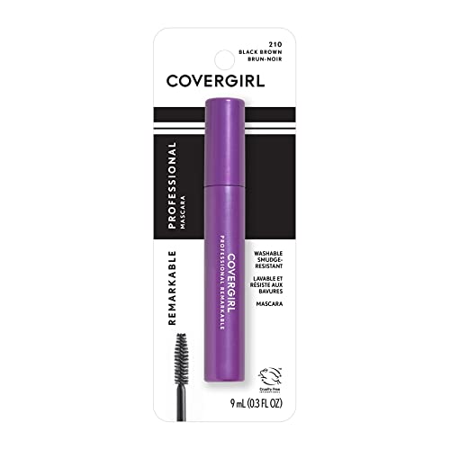 COVERGIRL Professional Remarkable Waterproof Mascara Black Brown 210, 0.3 Ounce (packaging may vary)