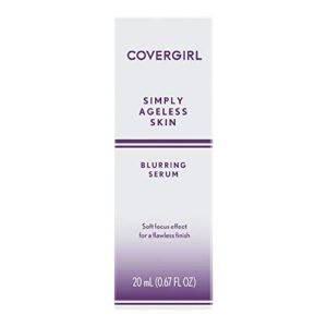 COVERGIRL Simply Ageless Blurring Serum, Anti Wrinkle Serum, Face Serum, 1 Pack,Skin Tightening Serum, Reduces Fine Lines, Formulated with Vitamin A & E, Argan Oil, Coconut Oil