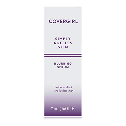 COVERGIRL Simply Ageless Blurring Serum, Anti Wrinkle Serum, Face Serum, 1 Pack,Skin Tightening Serum, Reduces Fine Lines, Formulated with Vitamin A & E, Argan Oil, Coconut Oil