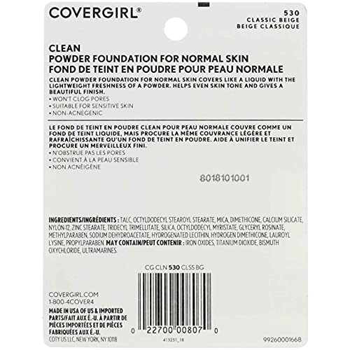 CoverGirl Simply Powder Foundation, Classic Beige [530] 0.41 Ounce