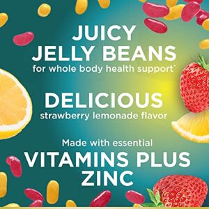 Nature's Bounty Multi Jelly Beans Gummy, with Zinc, Biotin, Vitamins A, D, E, K, Daily Support for Whole Body Health, Strawberry-Lemonade Flavor, 120 Count