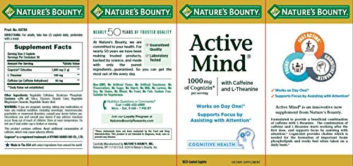 Nature's Bounty Active Mind, 60 Coated Caplets