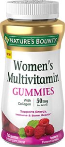 women multivitamin by nature’s bounty, vitamin supplements for adults, fruit flavored, 90 gummies