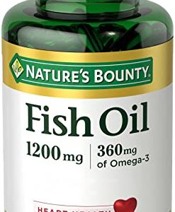 Nature's Bounty Fish Oil, Dietary Supplement, Omega 3, Supports Heart Health, 1200mg, Rapid Release Softgels, 320 Ct