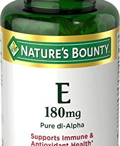 Nature's Bounty Vitamin E 400 IU Softgels Pure DL-Alpha 120 Soft Gels (Pack of 2)