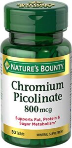 nature’s bounty chromium picolinate 800 mcg., 50-count