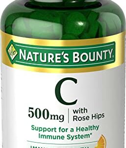 Nature's Bounty Vitamin C 500 mg with Rose Hips Chewable Tablets, Orange Flavor 90 ea (Pack of 2)