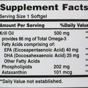 Nature's Bounty Krill-500 mg Oil, 30 Softgels