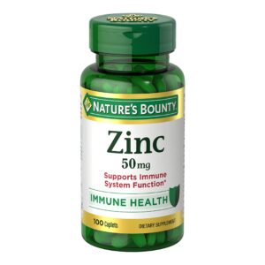 nature’s bounty zinc, immune support, 50 mg, caplets, 100 ct