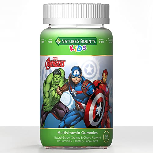 Nature's Bounty Marvel® Avengers Kids Gummy Multivitamin, Natural Grape, Orange & Cherry Flavored, Supports Immune Health & More, 60 Gummies