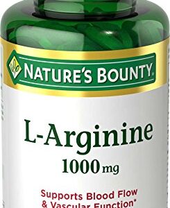 Nature's Bounty L-Arginine, Supports Blood Flow and Vascular Function, 1000 mg, Tablets, 50 Ct