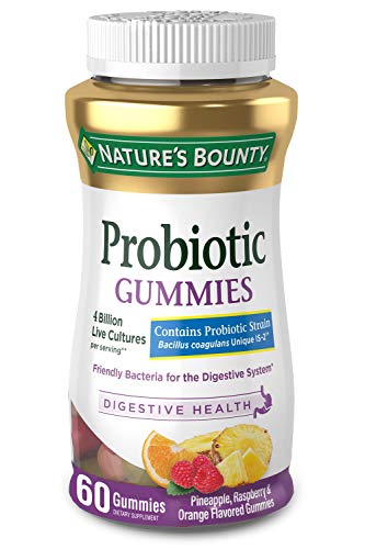 Probiotics by Nature's Bounty, Probiotic Gummies for Immune Health & Digestive Balance, 60 Gummies