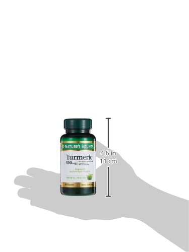 Nature's Bounty Turmeric Capsules, Antioxident Health, 450 Mg, 60 Ct