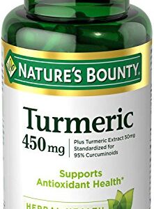 Nature's Bounty Turmeric Capsules, Antioxident Health, 450 Mg, 60 Ct