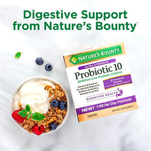 Nature's Bounty Probiotic Acidophilus, 360 Tablets (3 X 120 Count Bottles),, 360 Count ()