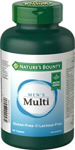 nature’s bounty men’s multivitamin, non gmo, helps maintain immune and cognitive functions, 90 tablets