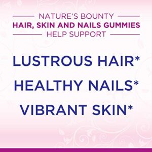 Nature's Bounty Optimal Solutions Hair, Skin and Nails Gummies, Strawberry, 80 Count