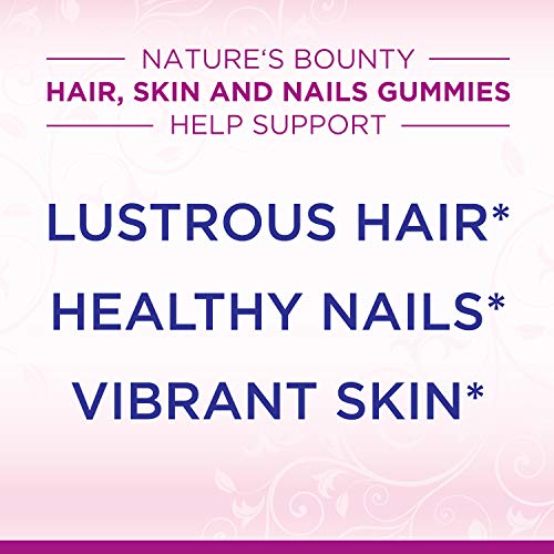 Nature's Bounty Optimal Solutions Hair, Skin and Nails Gummies, Strawberry, 80 Count