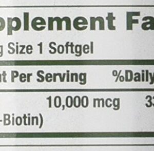 Nature's Bounty Biotin 10,000 mcg, Rapid Release Softgels 120 each