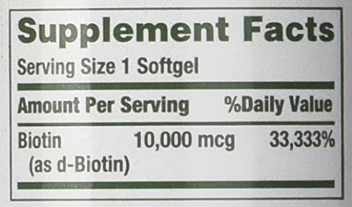 Nature's Bounty Biotin 10,000 mcg, Rapid Release Softgels 120 each