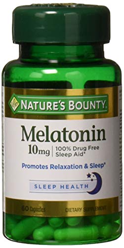 Nature's Bounty Maximum Strength Melatonin 10mg Capsules, 60 CT (Pack of 2)