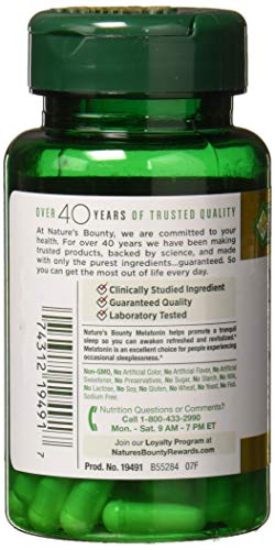 Nature's Bounty Maximum Strength Melatonin 10mg Capsules, 60 CT (Pack of 2)