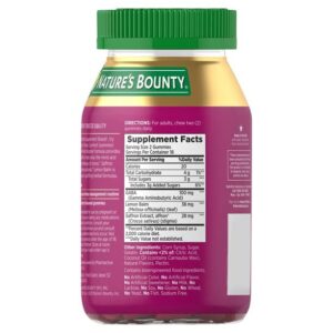 Nature's Bounty Stress Comfort Gummies, Mood Booster, Dietary Supplement with Saffron, GABA, and Lemon Balm, Calms Feelings of Occasional Stress, Wild Berry Flavor, 36 Gummies