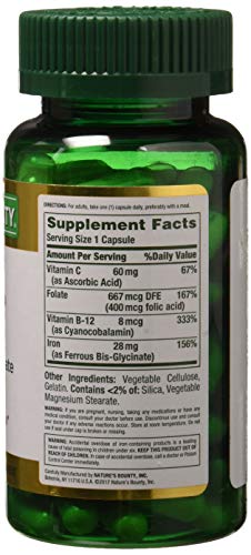 Nature's Bounty Gentle Iron 28 mg 90 Capsules