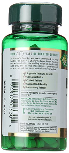 Nature's Bounty Vitamin B-Complex, Time Released Supplement with Folic Acid Plus Vitamin C, Supports Energy Metabolism and Nervous System Health, 125 Count