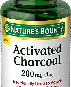 Nature's Bounty Activated Charcoal 260 mg, 100 Capsules, Dietary Supplement to Support a Healthy Lifestyle