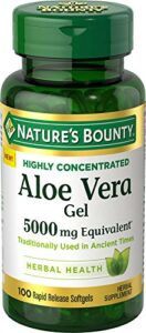 nature’s bounty highly concentrated aloe vera gel 5,000 mg, 100 rapid release softgels