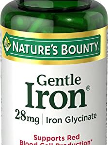 Nature's Bounty Gentle Iron 28 mg Capsules 90 Capsules (Pack of 2)