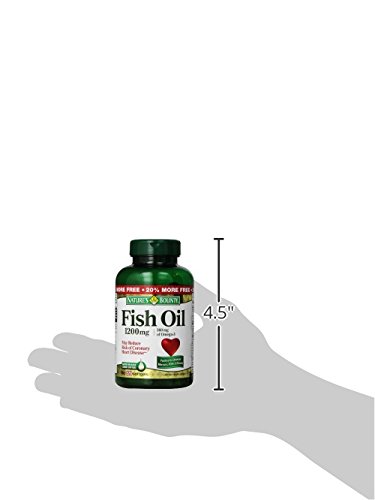 FIsh Oil by Nature's Bounty, Dietary Supplement, Omega 3, Supports Heart Health, 1200 Mg, 120 Rapid Release Softgels