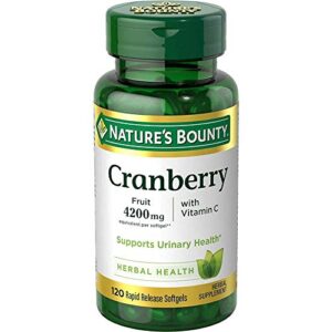 nature’s bounty cranberry fruit 4200mg plus vitamin c, 120 softgels(pack of 1)